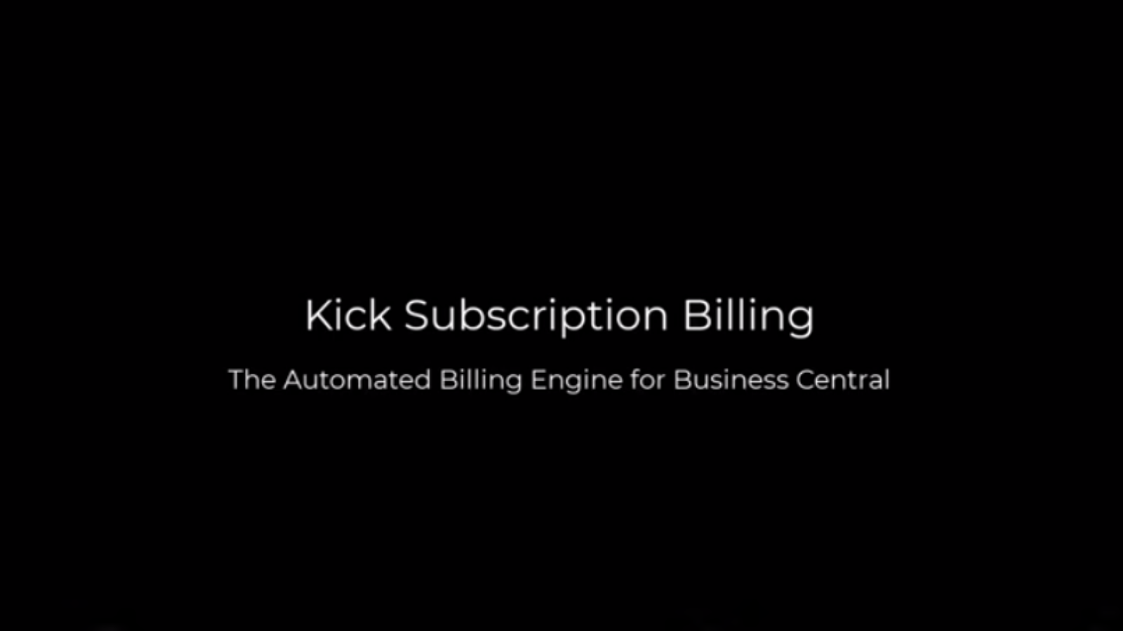 Subscription Billing | Products | Kick ICT